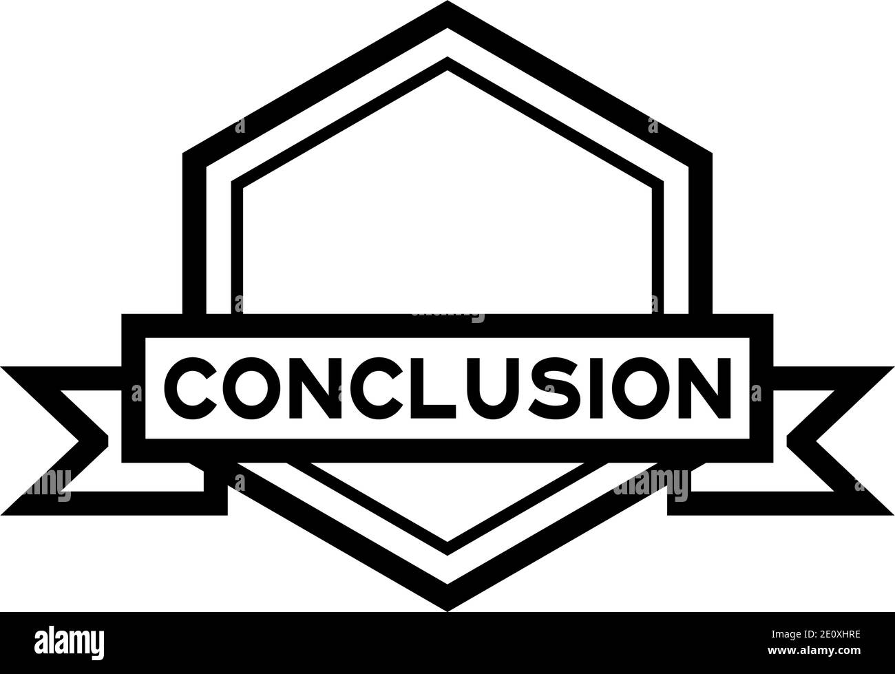 Conclusion symbole Banque d'images noir et blanc - Alamy