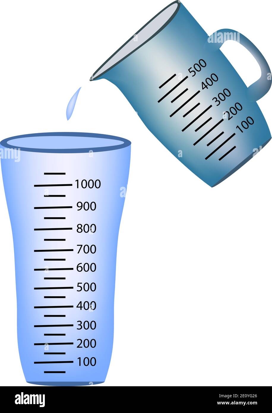 Verser du liquide dans la mesure Banque d'images vectorielles - Alamy