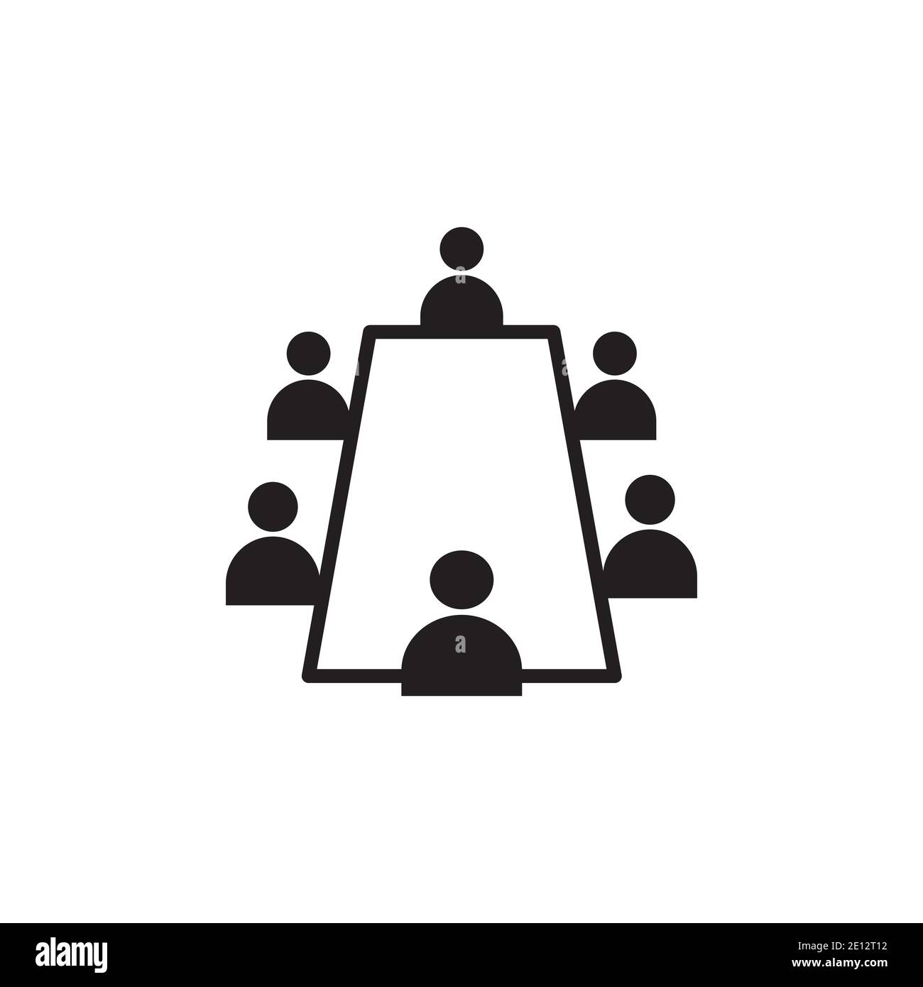 Réunion d'équipe avec un vecteur d'icône de travail d'équipe et de ...