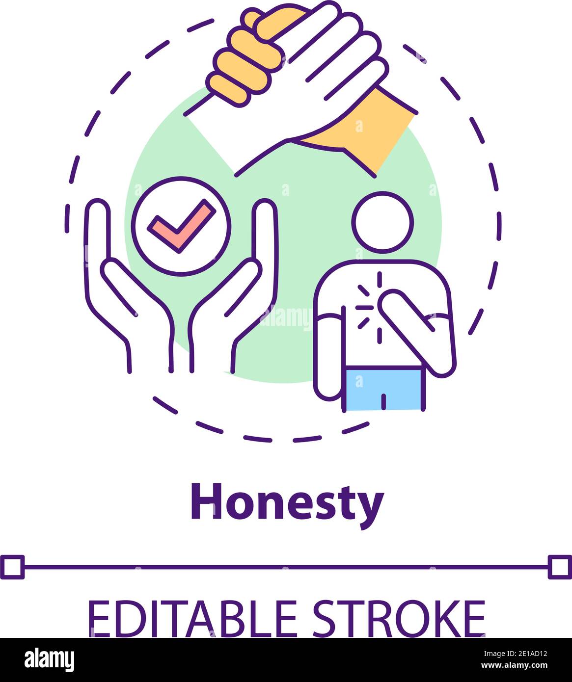 Icône d'honnêteté Banque d'images vectorielles - Alamy