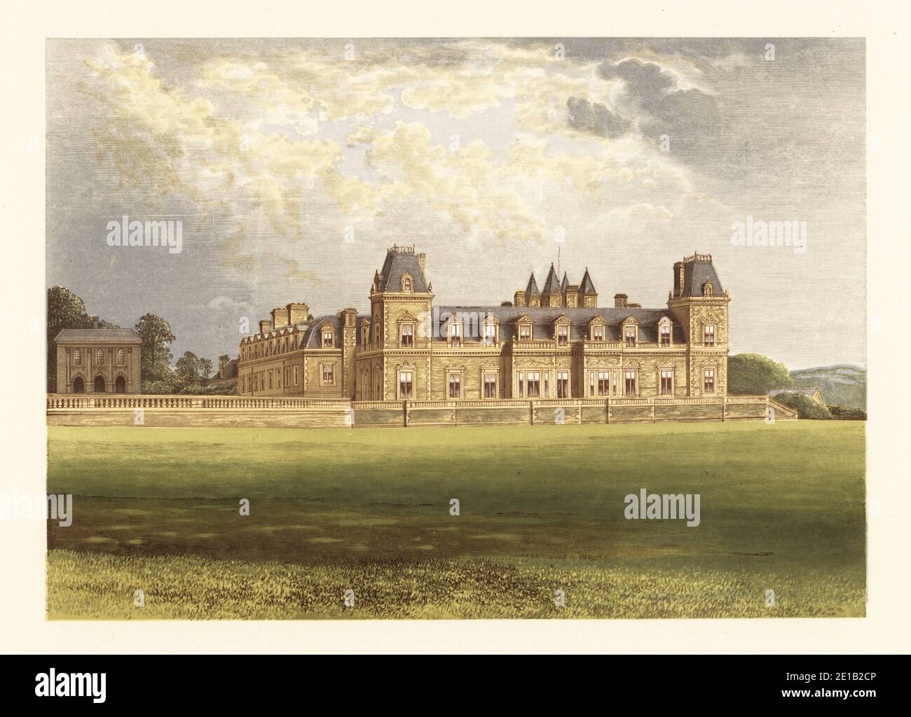 Stevenstone Park, Devon, Angleterre. Manoir victorien construit par ...