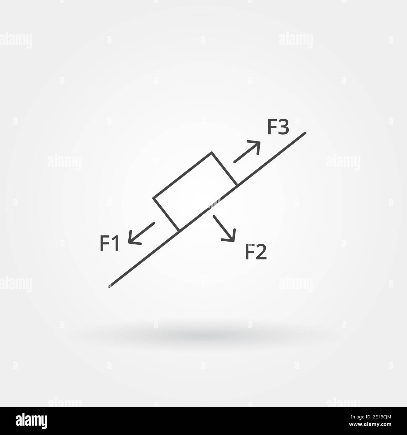 formule physique icône isolée unique avec ligne ou contour moderne ...
