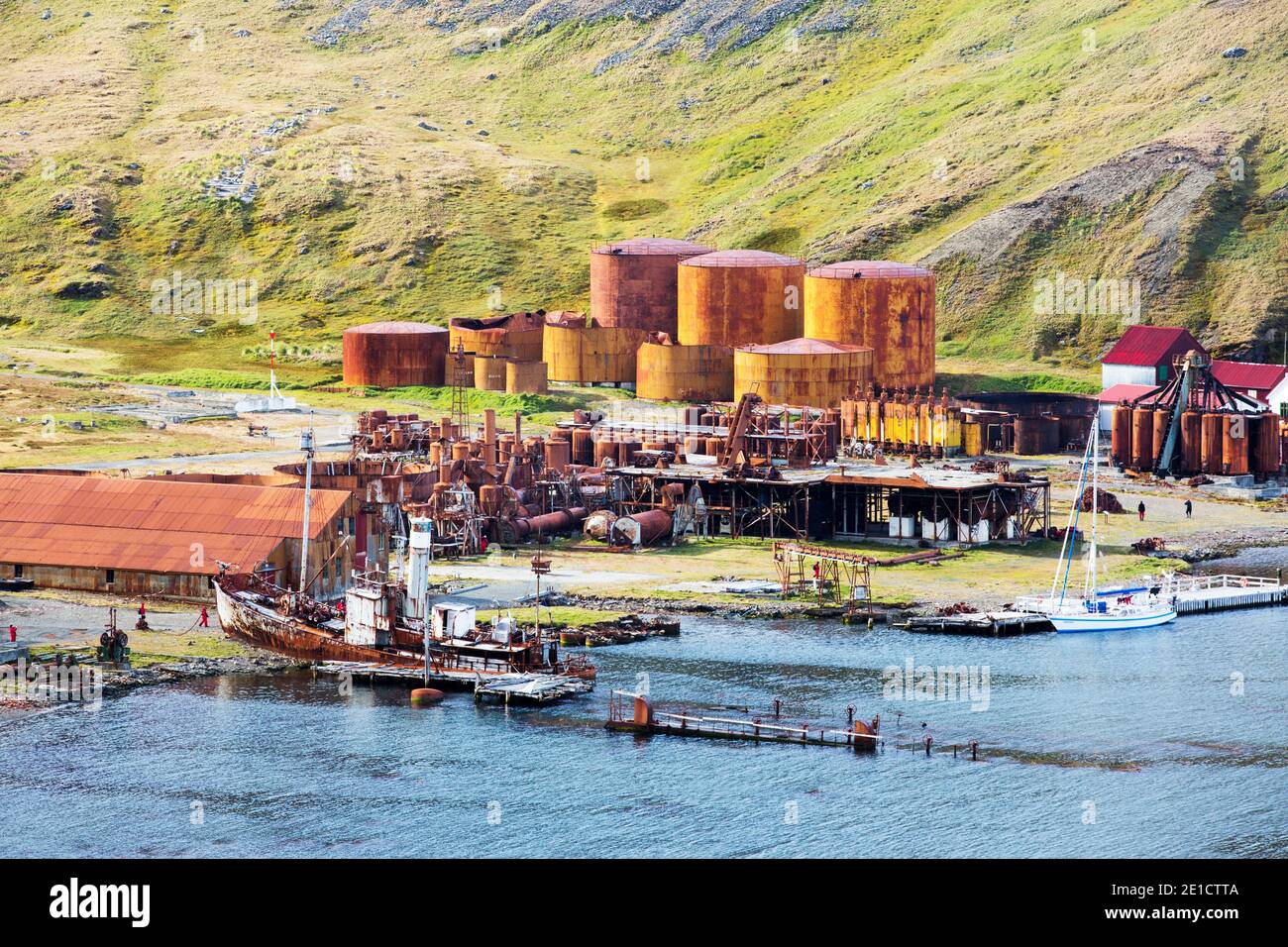 L'ancienne station baleinière à Grytviken en Géorgie du Sud. Dans ses ...
