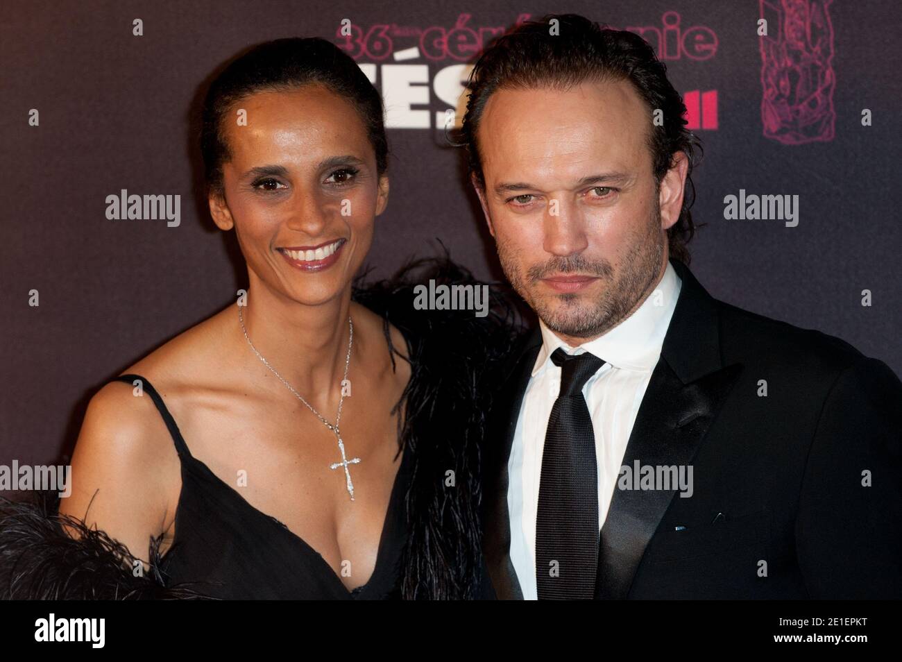 Vincent Perez et son épouse Karine Silla arrivent à la 36e cérémonie annuelle des césarars du ...