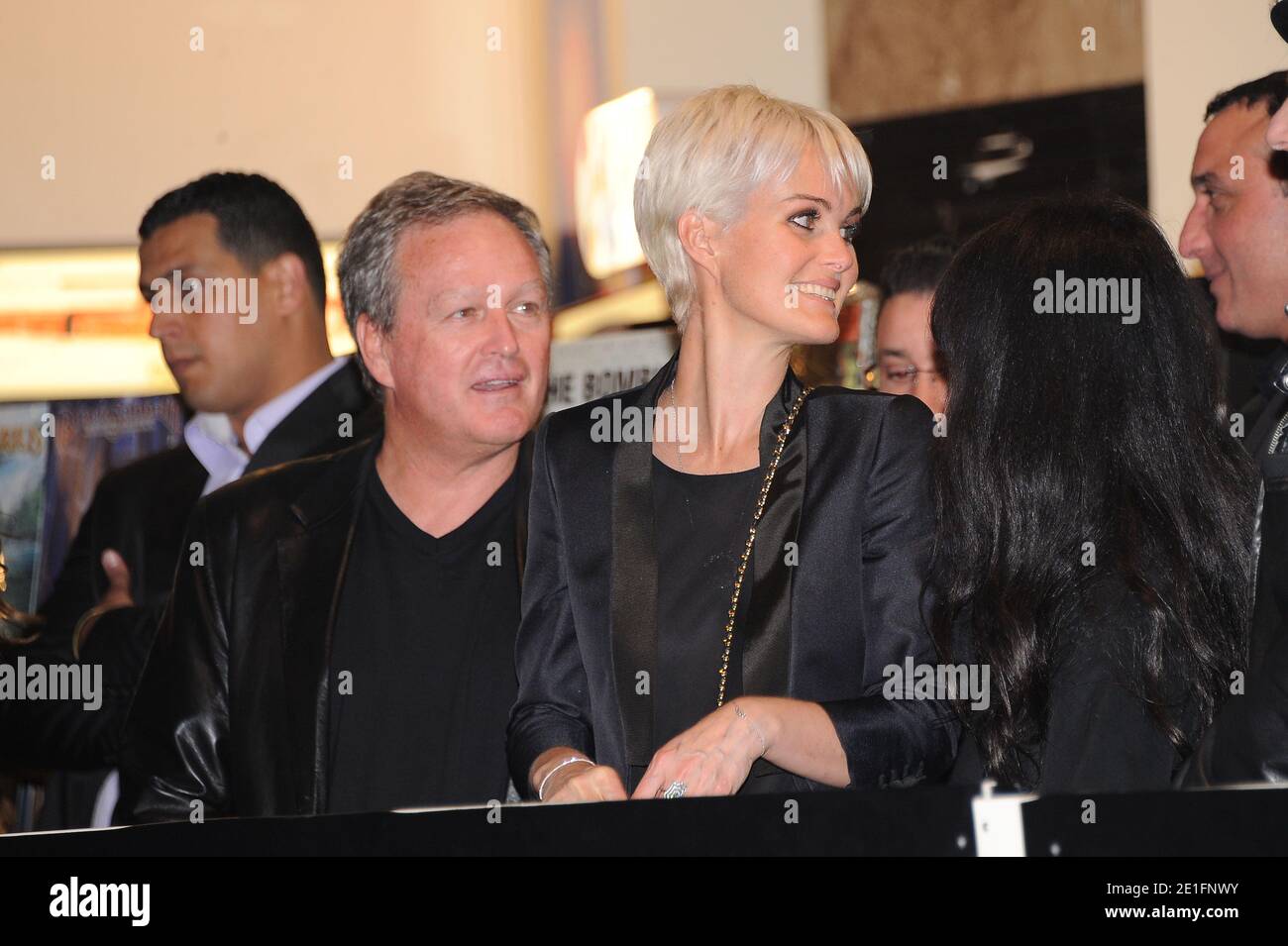 Laeticia Hallyday et sa fathis André Boudou lors du lancement de l ...