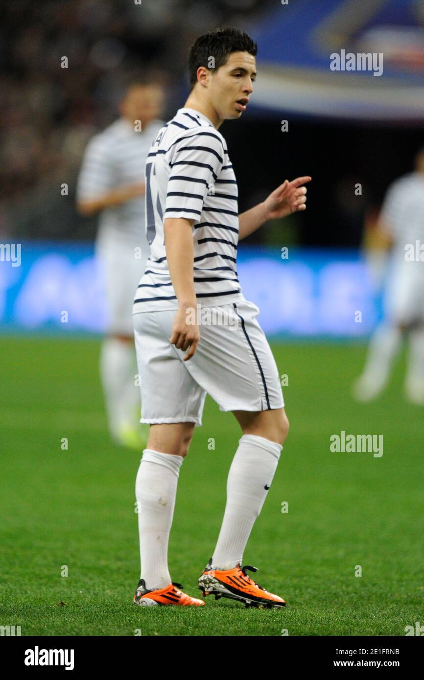 Le joueur national de France Samir Nasri lors d'un match international ...