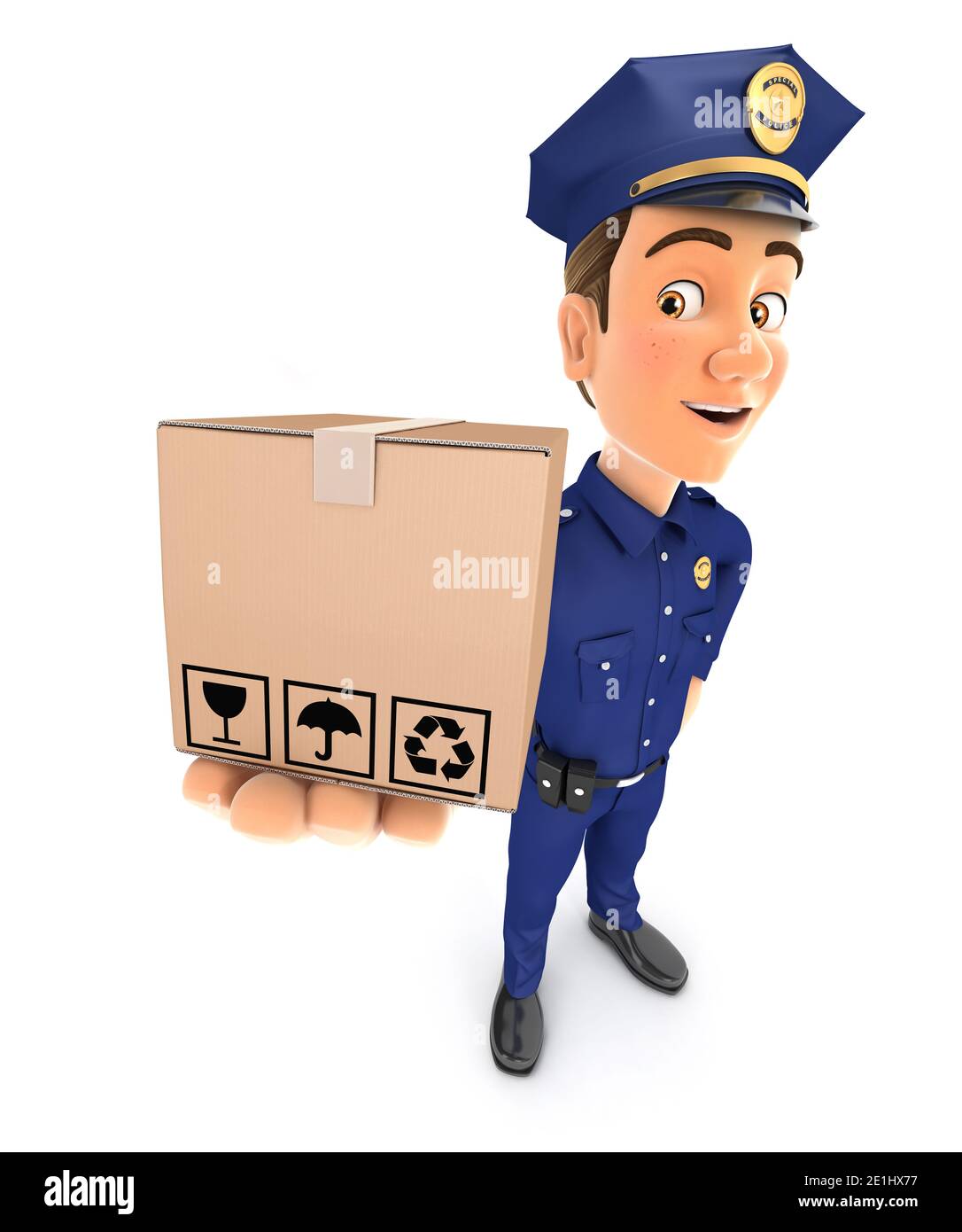 kit de pose et de maintien de police 3d, illustration avec arrière-plan ...