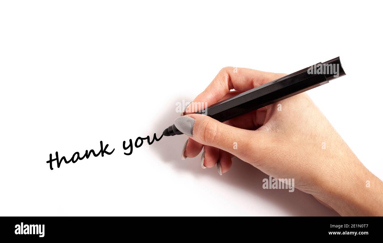 Thank you card writing Banque de photographies et d’images à haute ...