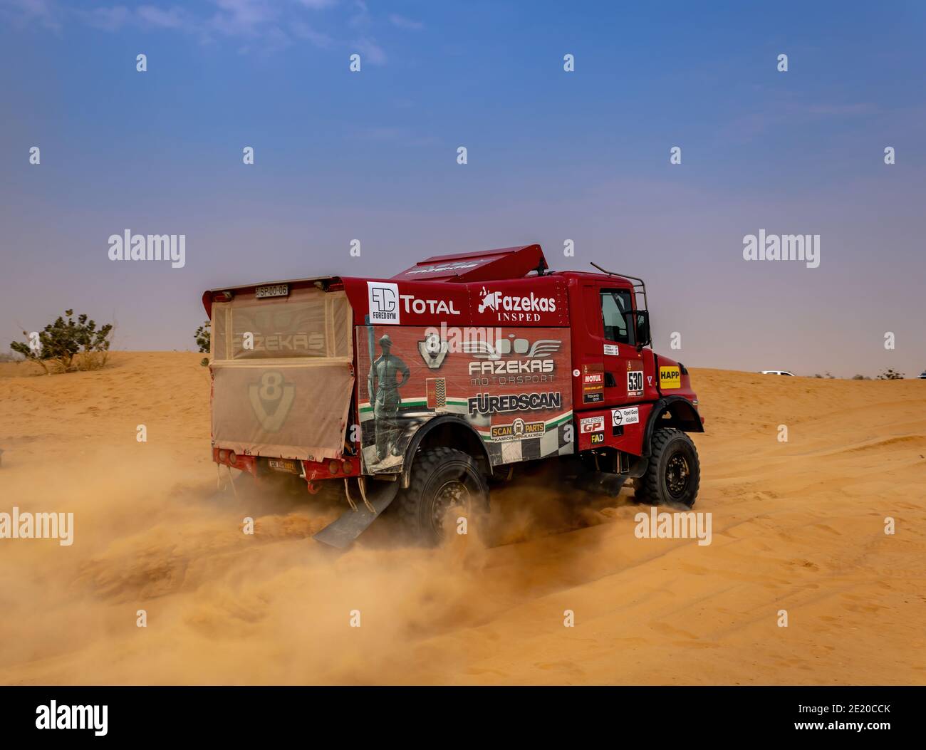Horimlaa, Arabie Saoudite - 7 janvier 2021 : le camion de course de ...
