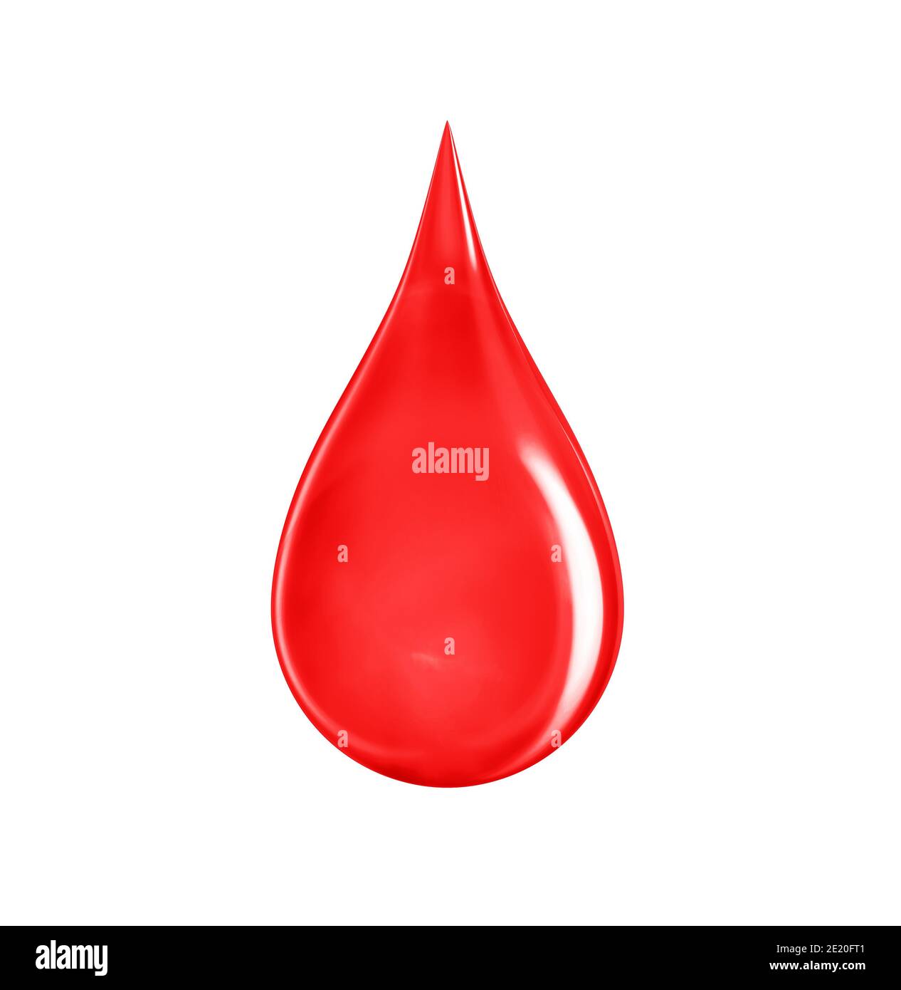 Symbole de goutte de sang rouge sur blanc Banque de photographies et d ...