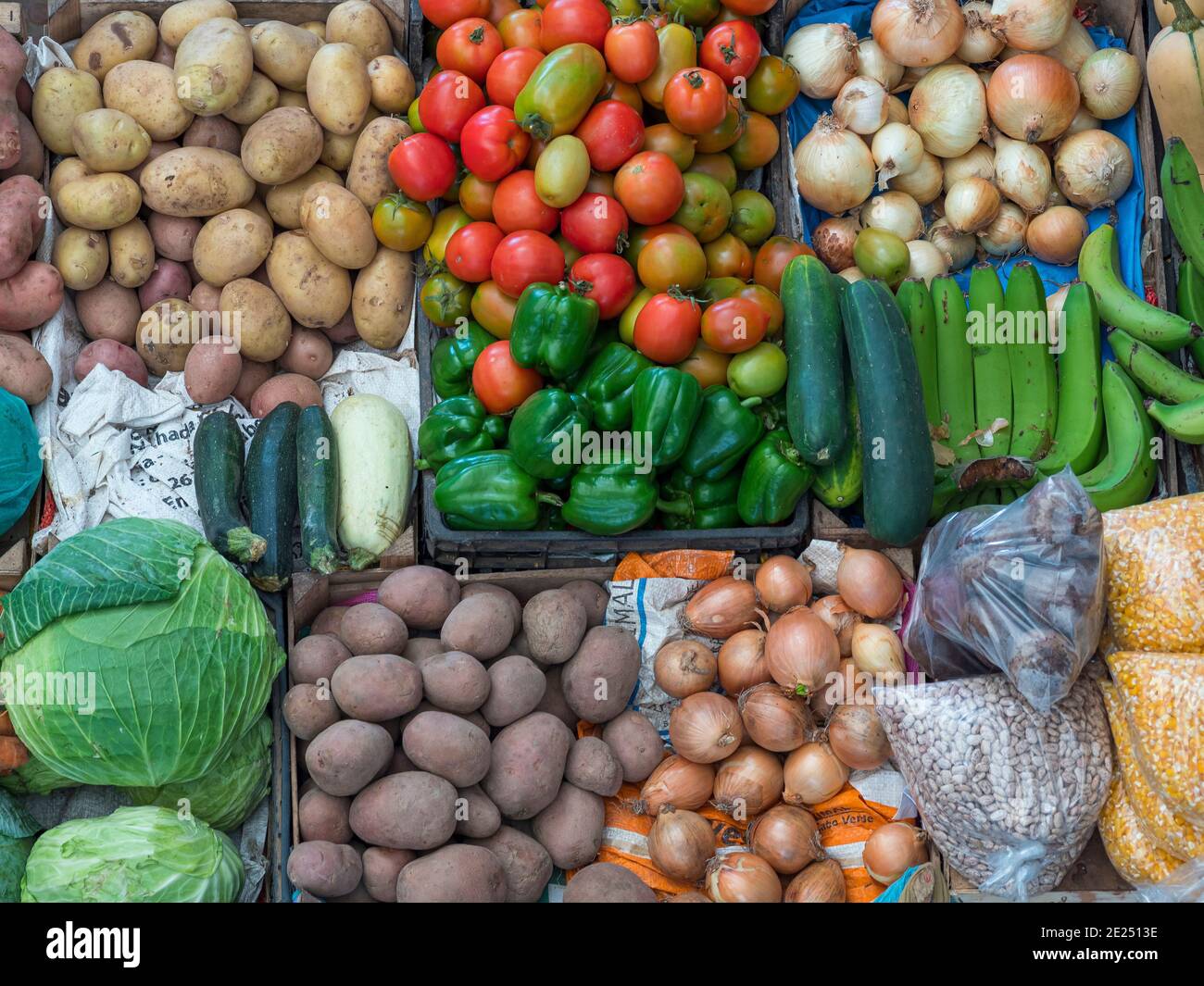 Le marché. Ville d'Assomada (Somada). Île de Santiago (Ilha de Santiago ...