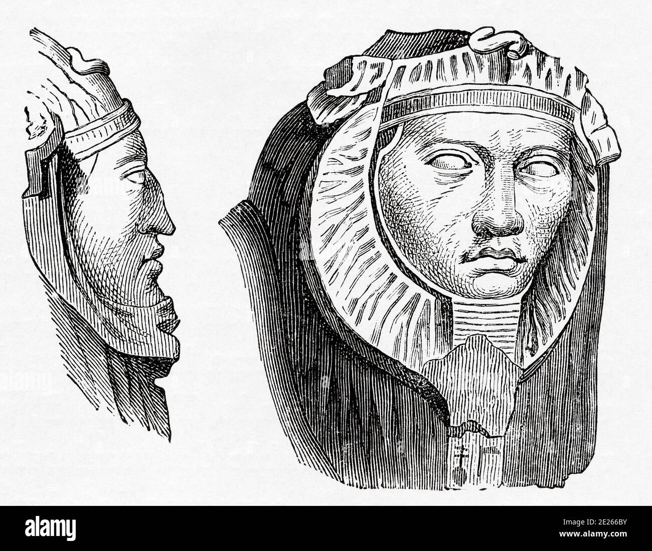 Chefs de Hyksos, sphinx qui apparaissent les chefs de rois barbares à ...