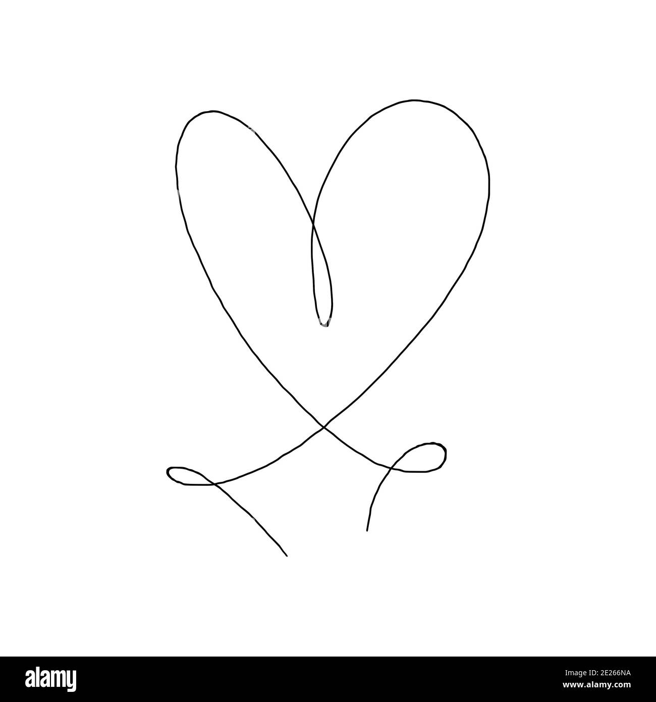 Contour De Coeur Blanc