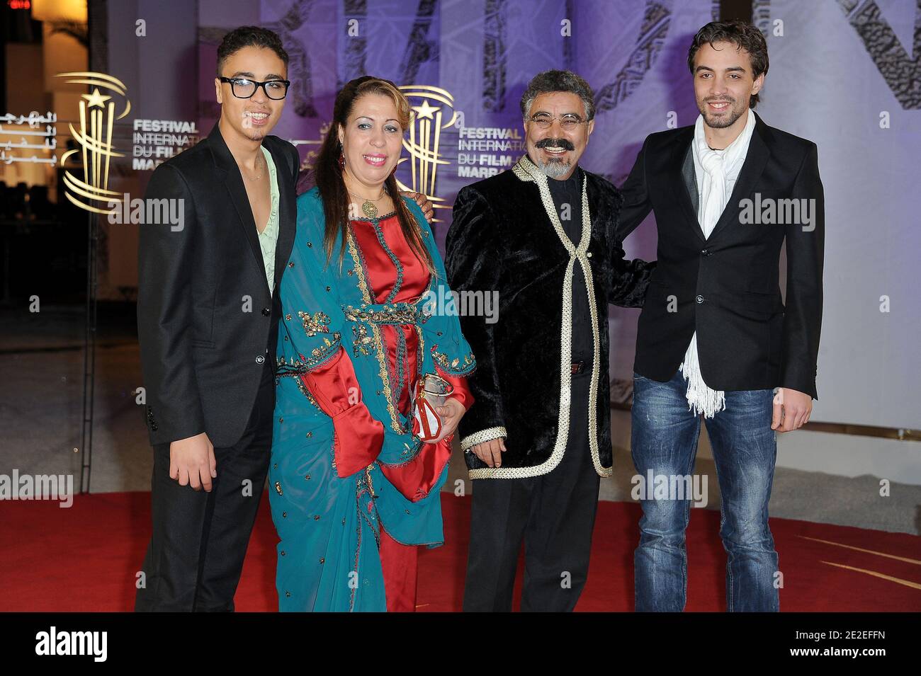 Mohamed Bastaoui et sa femme arrivent pour le 11ème Festival du film ...