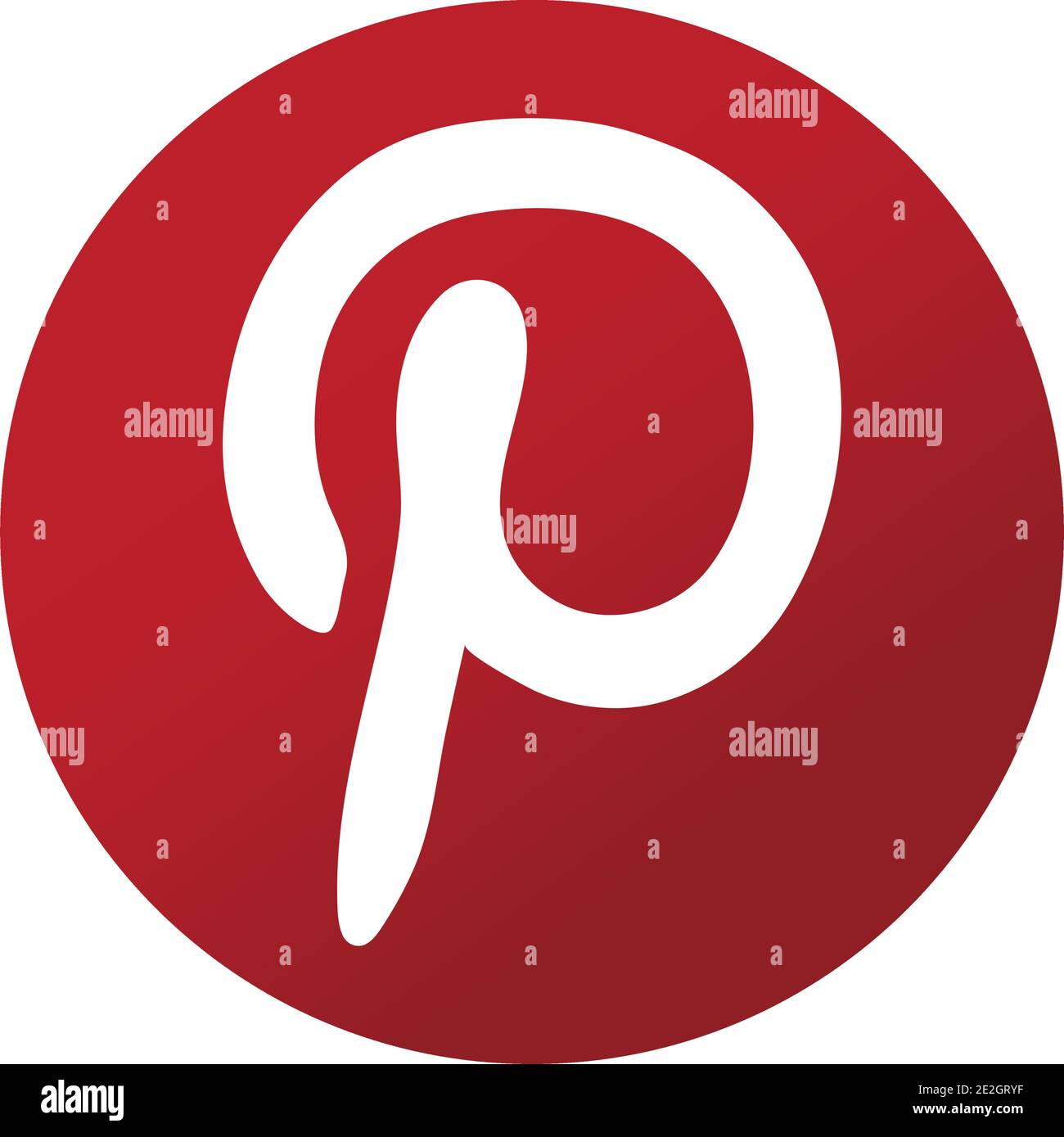 Logo Pinterest icône sur fond blanc, design coloré, illustration ...