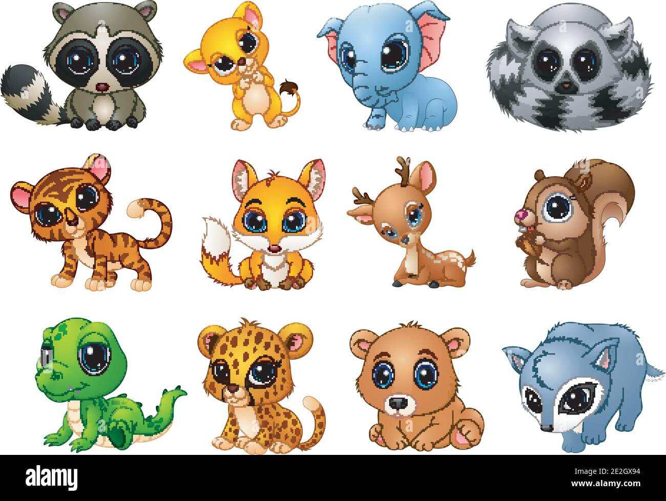 Des Animaux De Dessin Animé Vraiment Mignons