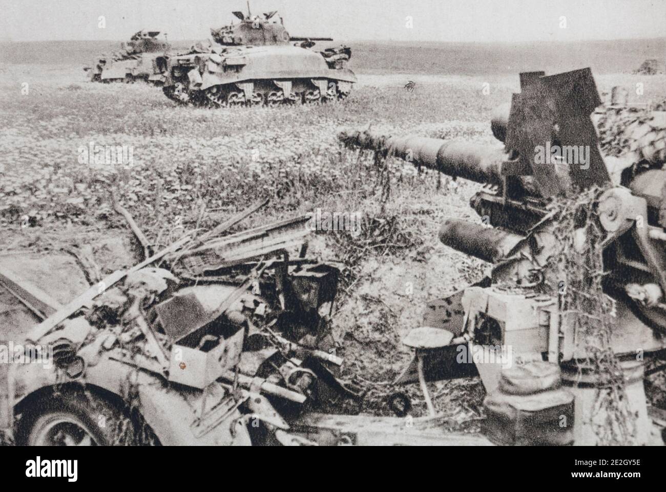 Destroyed sherman tank Banque de photographies et d’images à haute ...