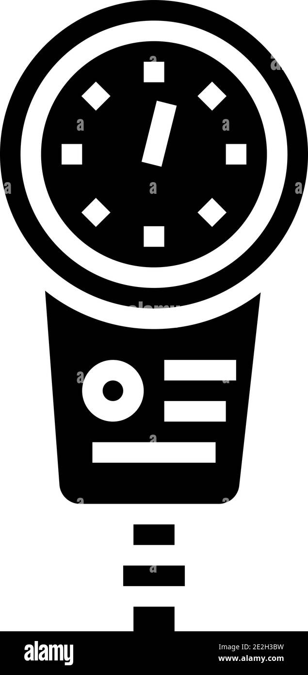 symbole de jauge de profondeur symbole d'illustration vectorielle Image ...