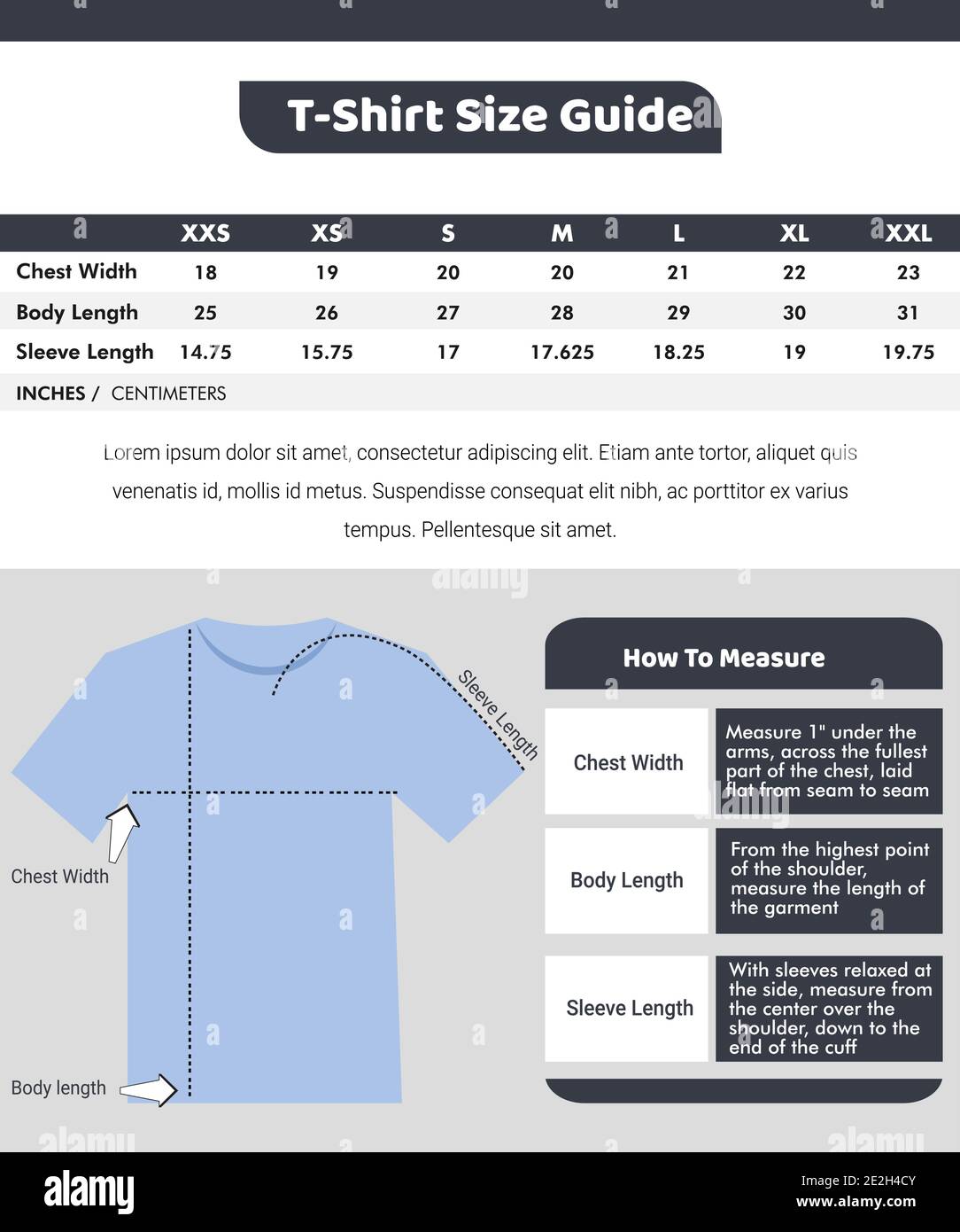 Tableau des tailles Banque de photographies et d’images à haute résolution - Alamy