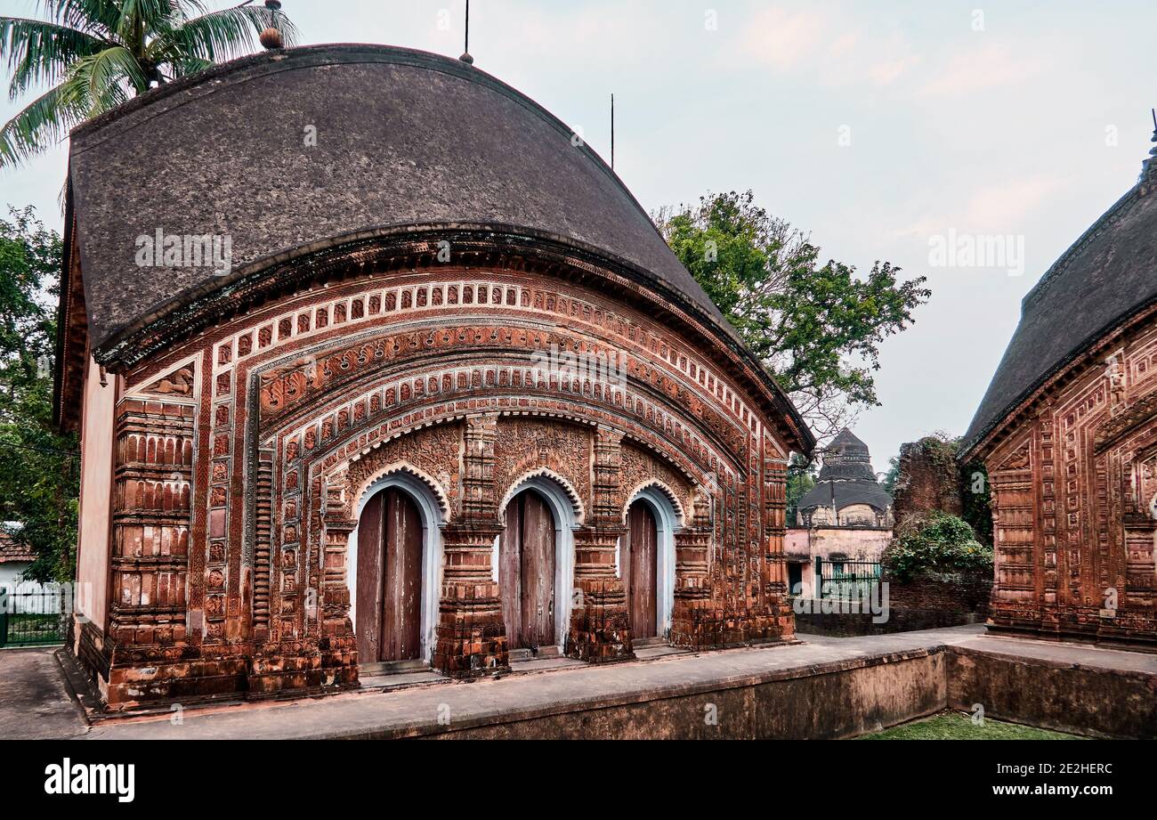 Baranagar. Bengale-Occidental, Inde. Le complexe du temple de char ...