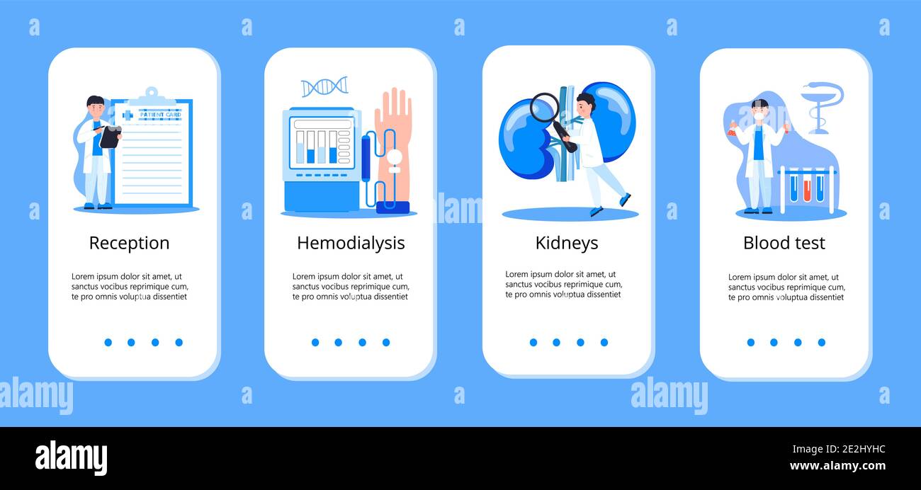 Concept APP de pyélonéphrite, maladies et calculs rénaux, cystite ...