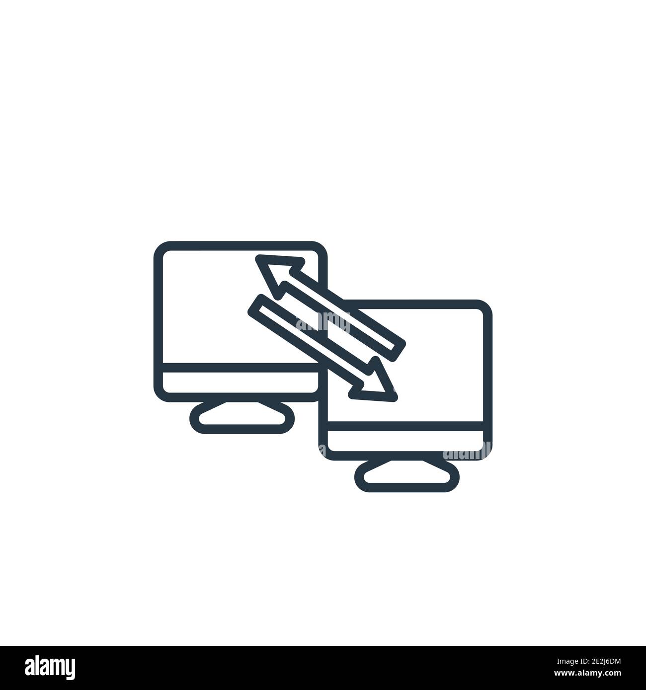 Icône de vecteur de contour d'accès à distance. Icône d'accès à ...