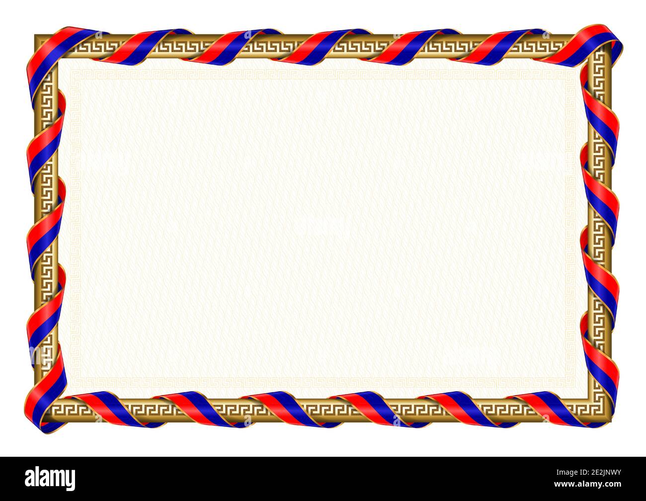 Cadre horizontal et bordure avec drapeau de Taïwan, éléments modèles ...