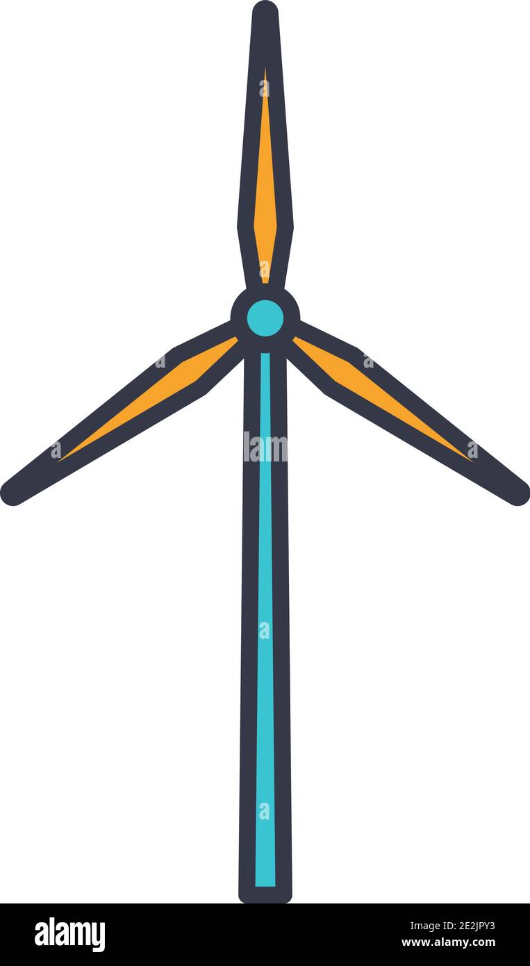 Icône de vecteur d'énergie éolienne générée par l'éolienne à vent Image ...