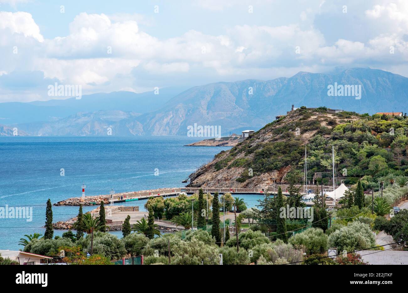 Mirabello Beach, Crète, Grèce - 21 octobre 2020. Vue sur la côte de ...