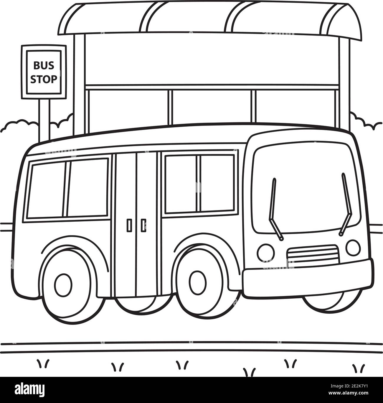 Page De Coloriage De Bus Image Vectorielle Stock Alamy