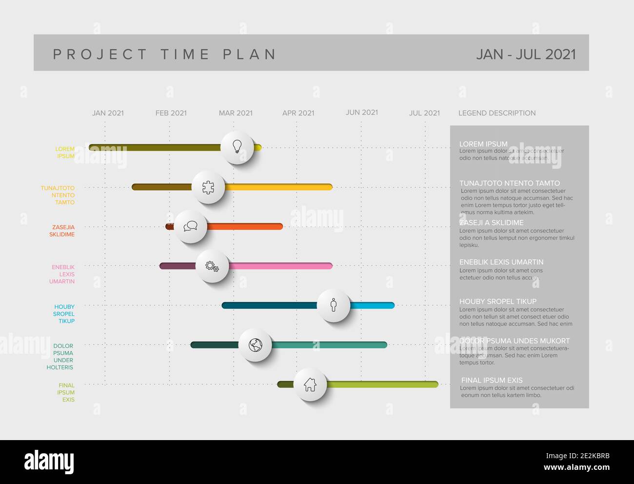 Graphique de la chronologie du projet vectoriel - diagramme de ...