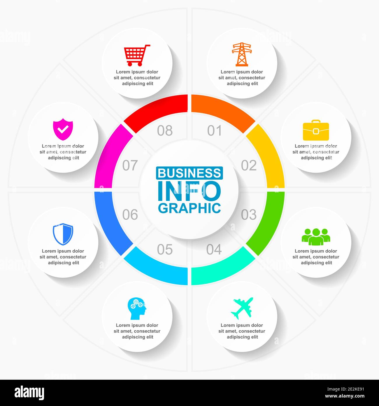 Infographic vector modèle pour Présentation, organigramme, diagramme ...