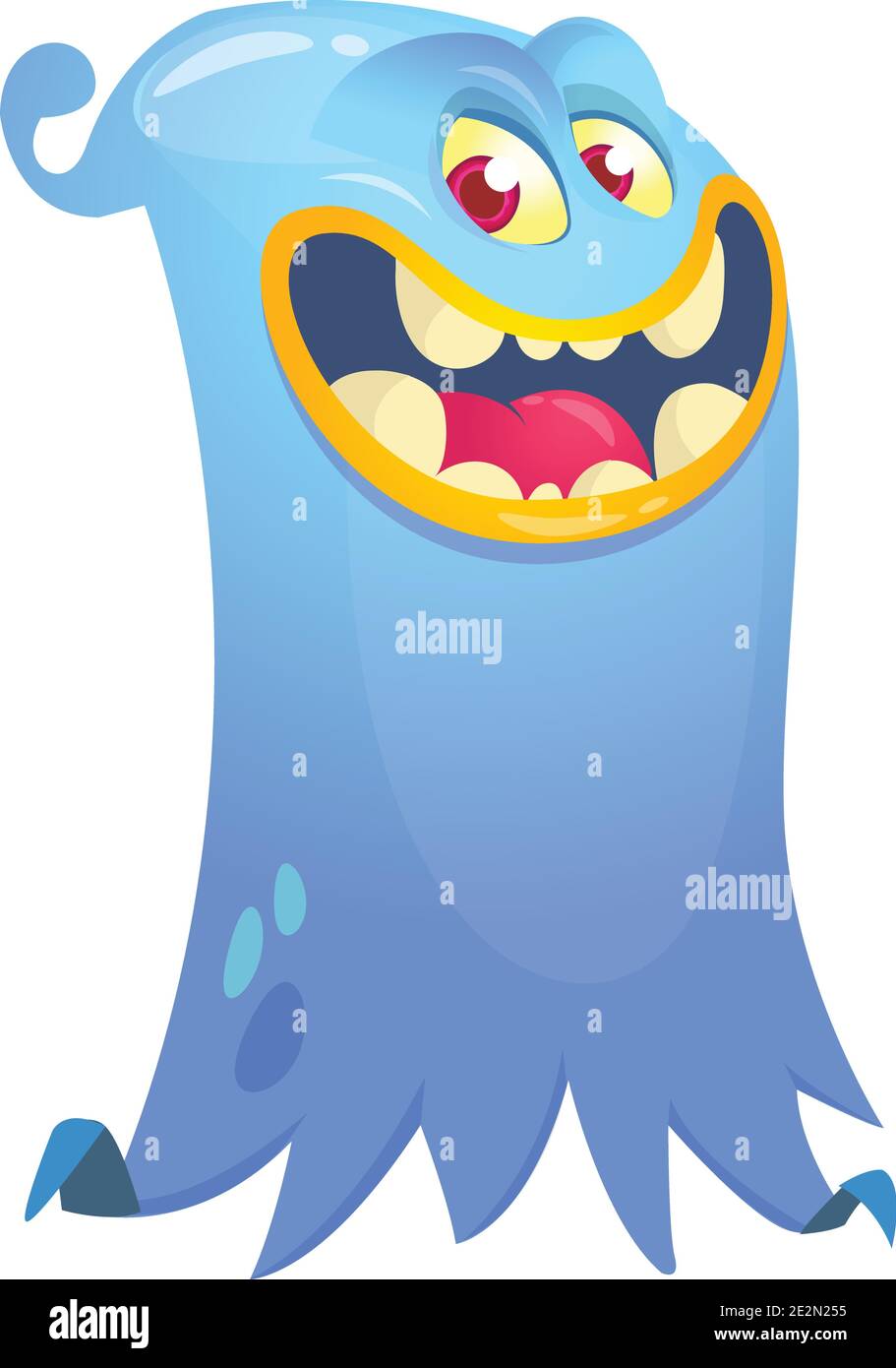 Joyeux monstre volant de dessin animé. Illustration vectorielle ...