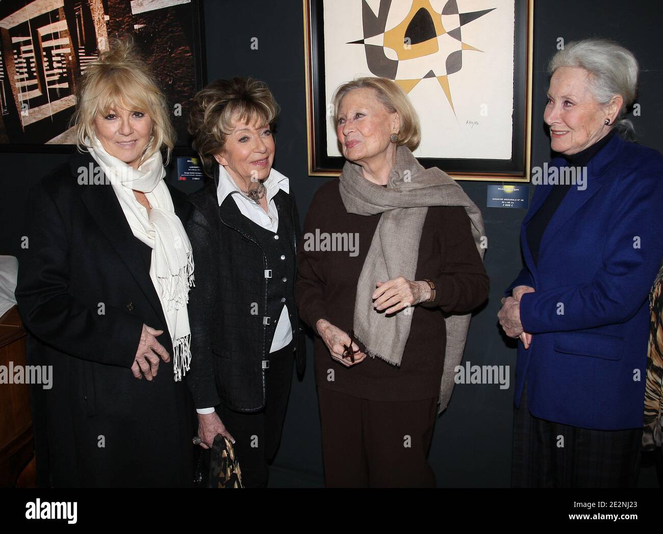 (G-D) Mylène Demongeot, Marthe Mercadier, Michele Morgan et sa sœur ...