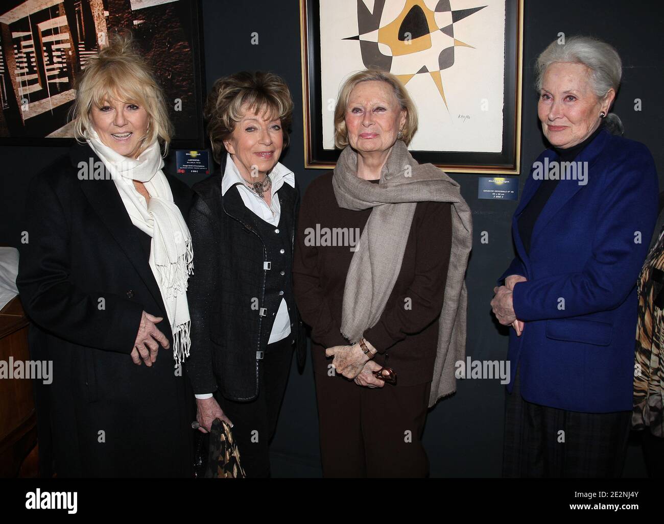 (G-D) Mylène Demongeot, Marthe Mercadier, Michele Morgan et sa sœur ...