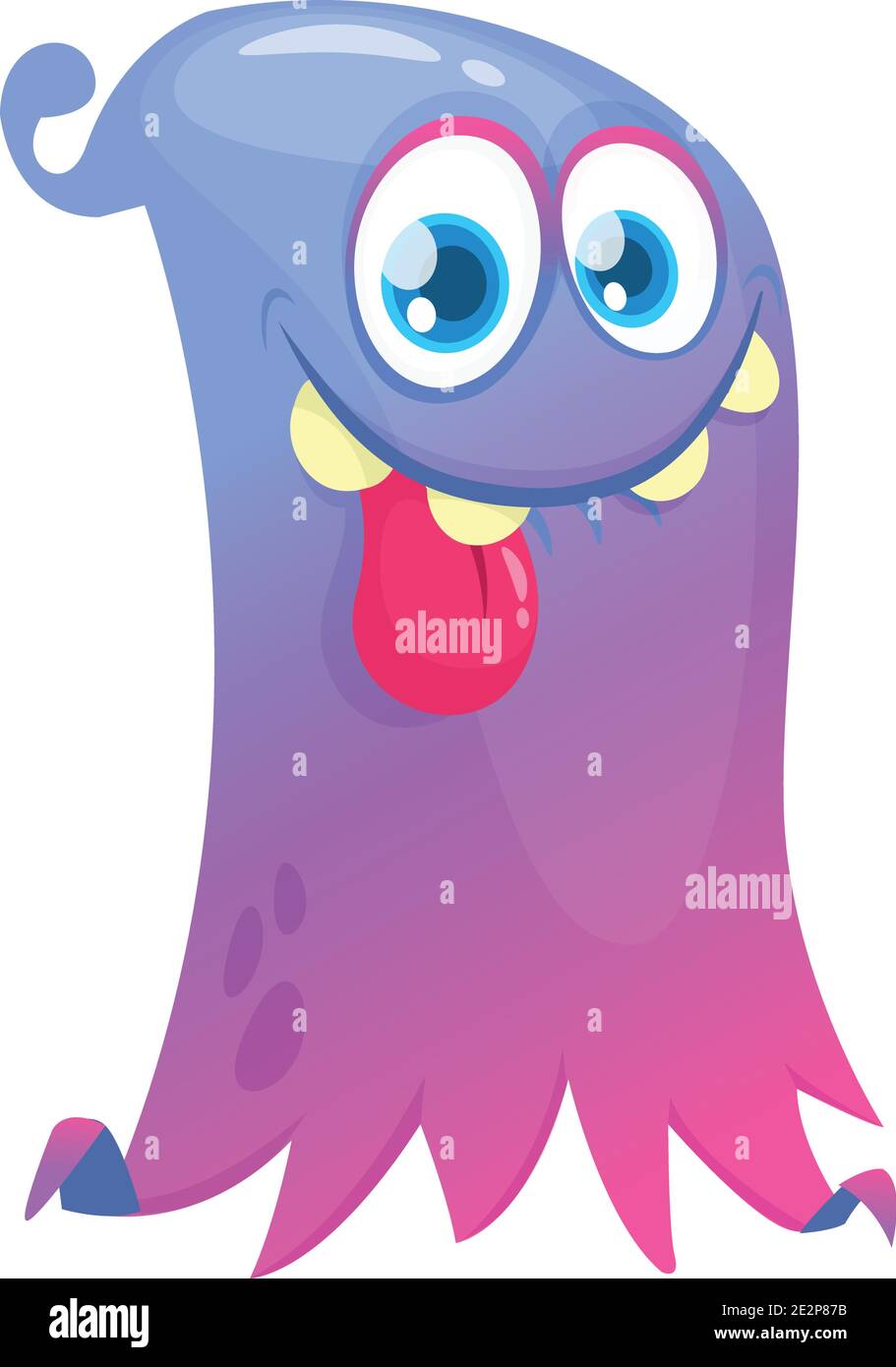 Joyeux monstre volant de dessin animé. Illustration vectorielle ...