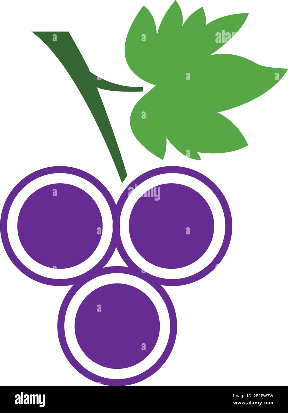 Modèle de dessin d'illustration vectorielle ICON Grapes Image ...