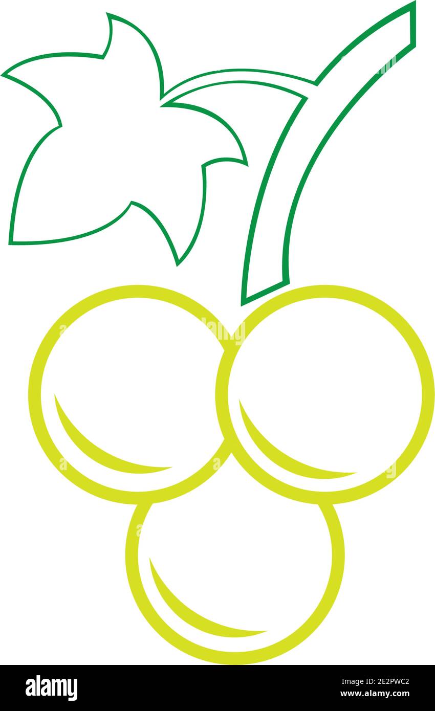 Modèle de dessin d'illustration vectorielle ICON Grapes Image ...