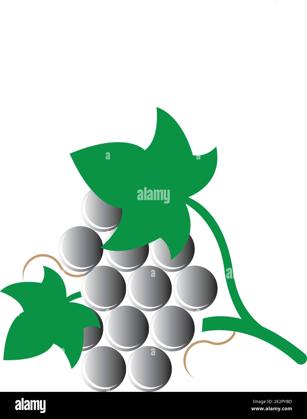 Modèle de dessin d'illustration vectorielle ICON Grapes Image ...