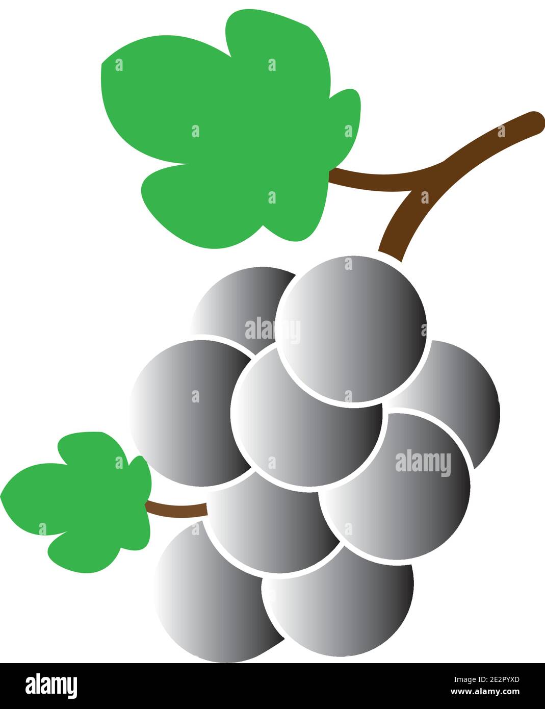 Modèle de dessin d'illustration vectorielle ICON Grapes Image ...