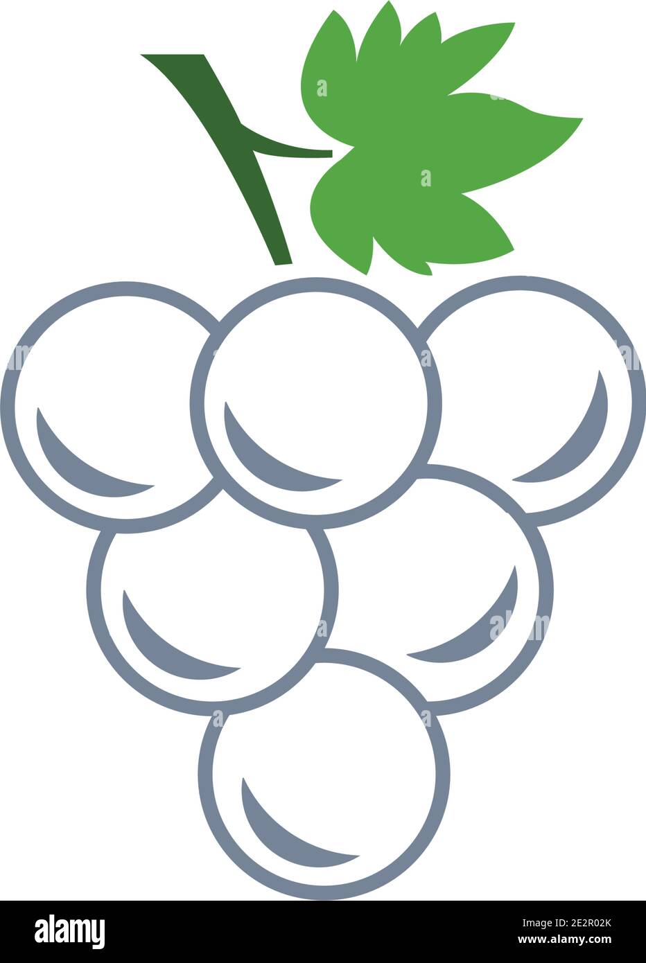 Modèle de dessin d'illustration vectorielle ICON Grapes Image ...