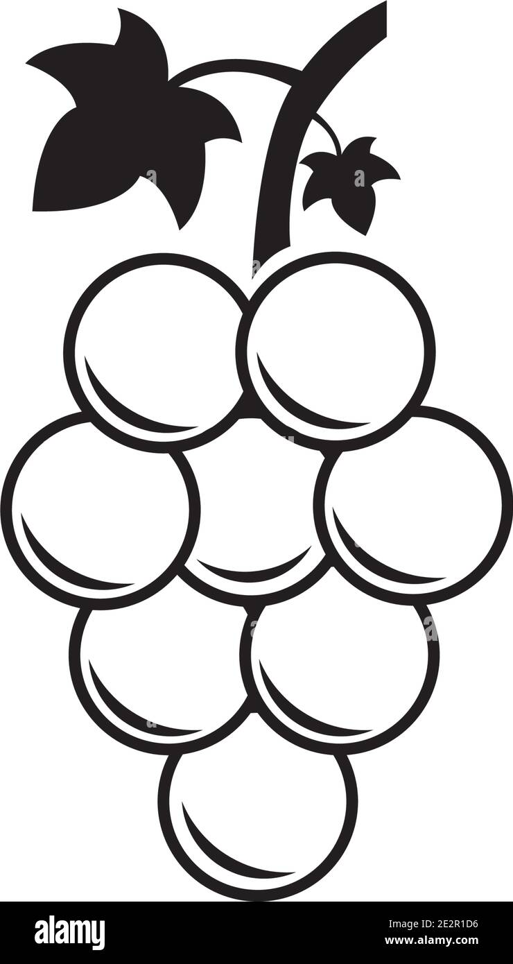 Modèle de dessin d'illustration vectorielle ICON Grapes Image ...