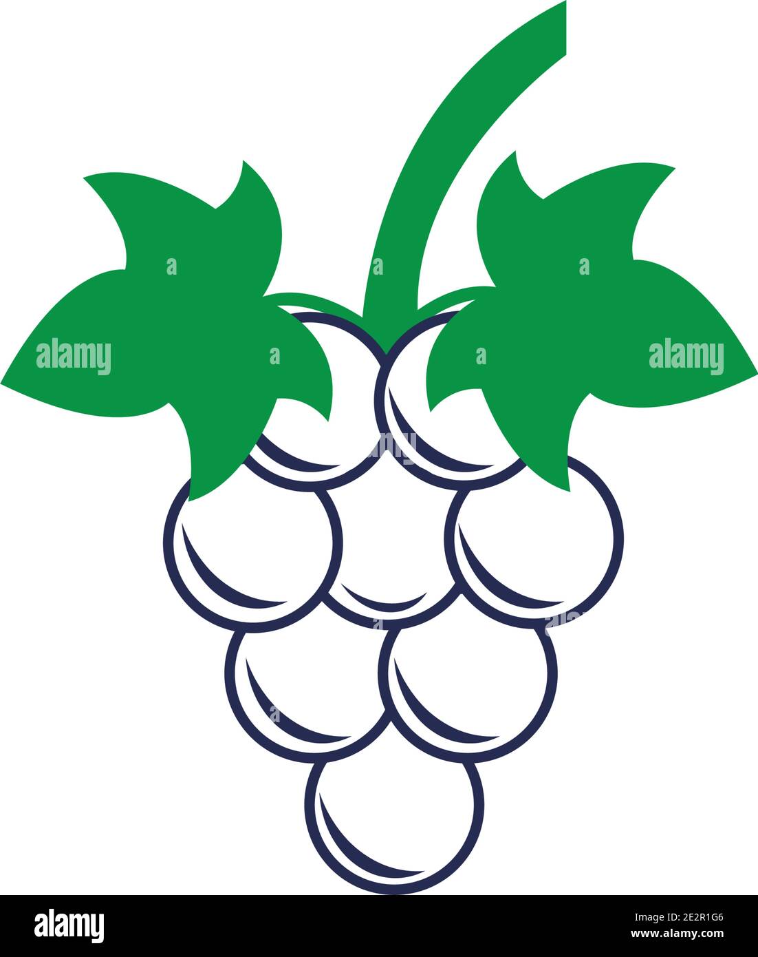 Modèle de dessin d'illustration vectorielle ICON Grapes Image ...