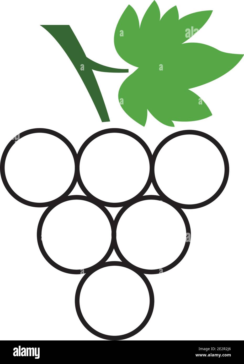 Modèle de dessin d'illustration vectorielle ICON Grapes Image ...