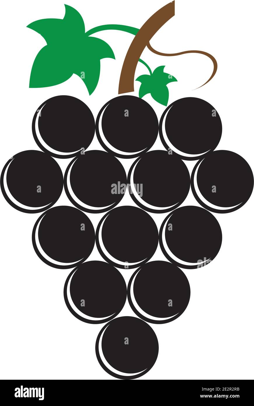 Modèle de dessin d'illustration vectorielle ICON Grapes Image ...