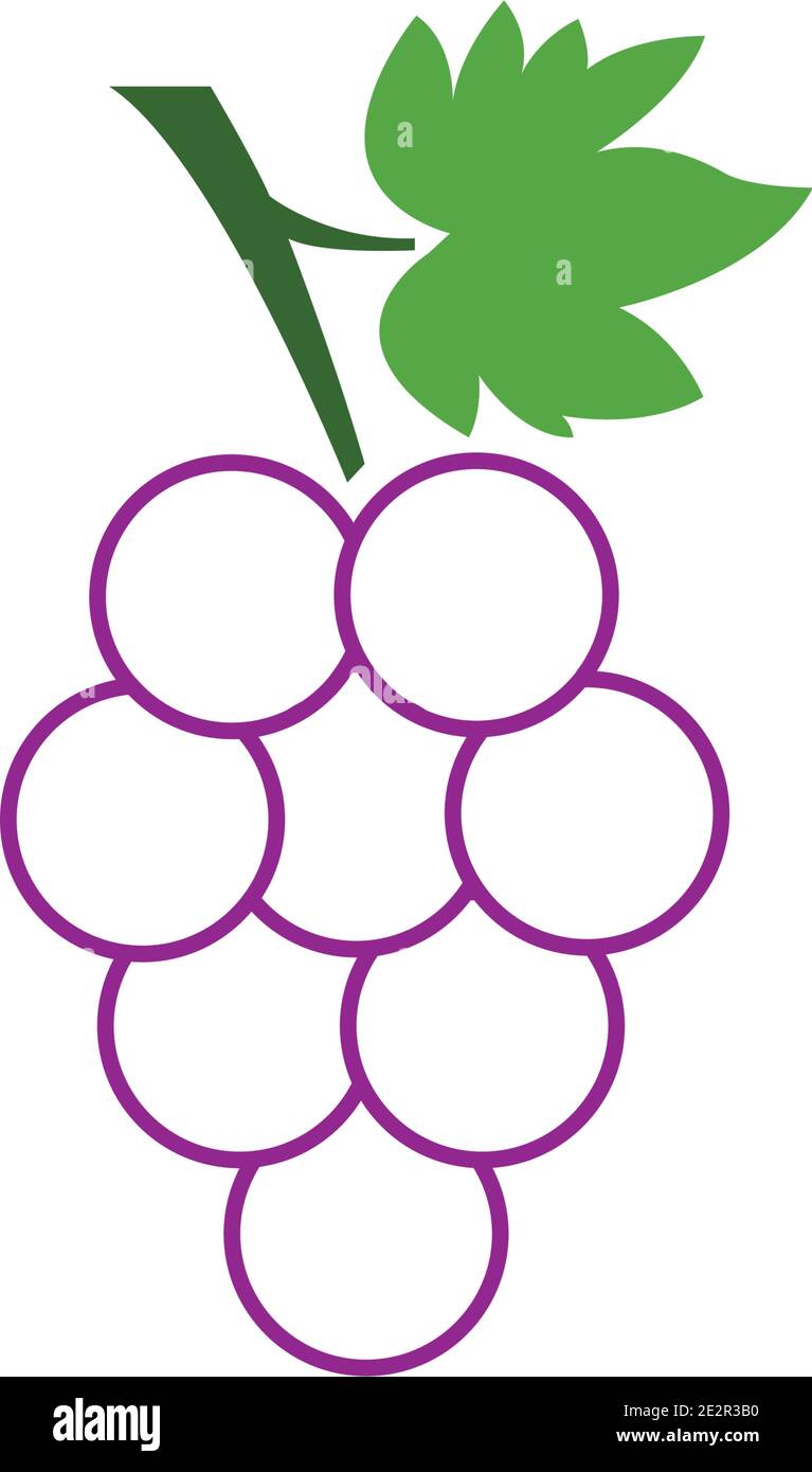 Modèle de dessin d'illustration vectorielle ICON Grapes Image ...