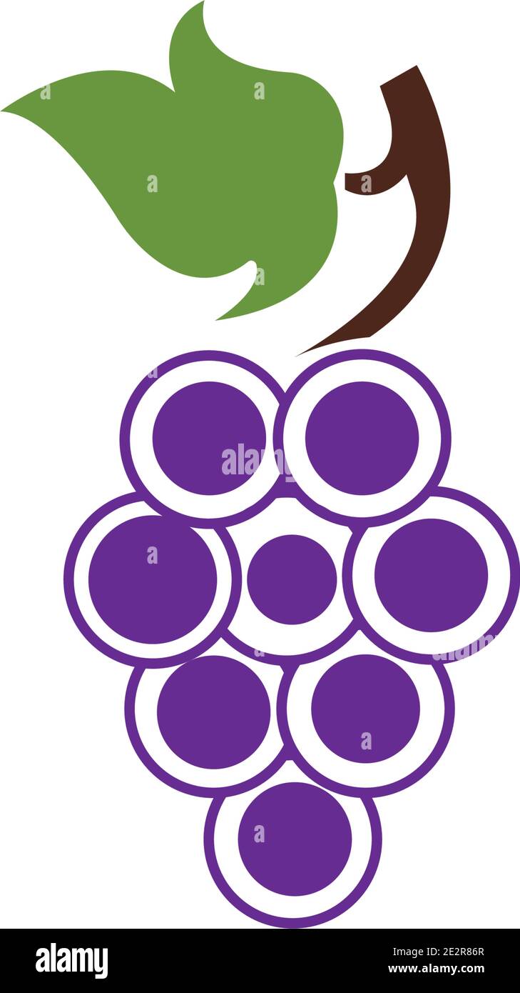 Modèle de dessin d'illustration vectorielle ICON Grapes Image ...