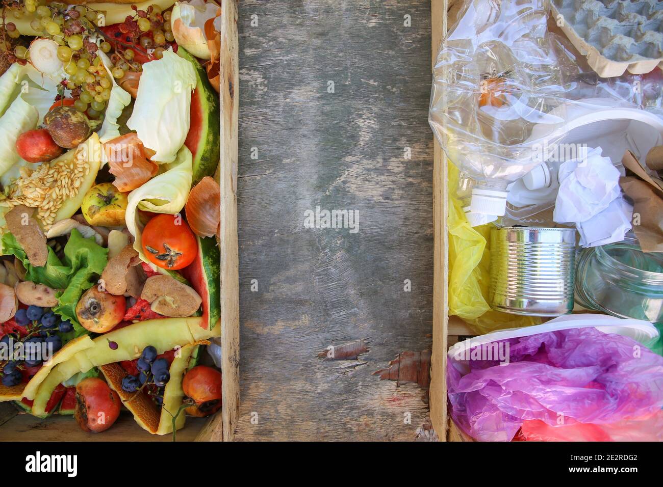 Les différents déchets. Tri des déchets : fer, papier, plastique ...