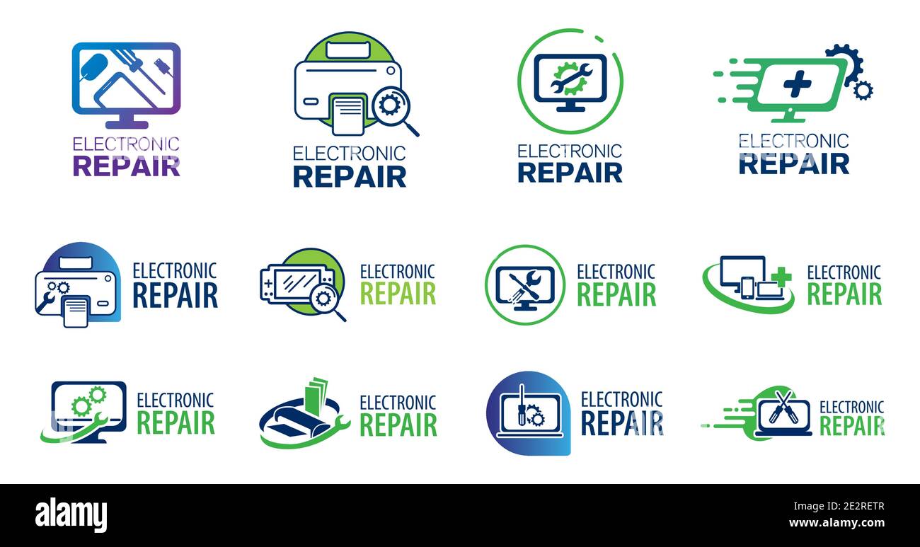 Logo Vector du service de réparation électronique Image Vectorielle ...