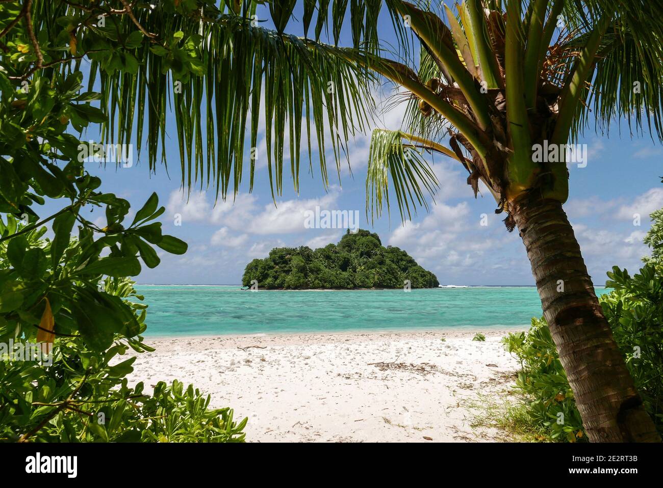 Wallis et Futuna, île Wallis (Uvea): Vue d'ensemble de la petite île de ...